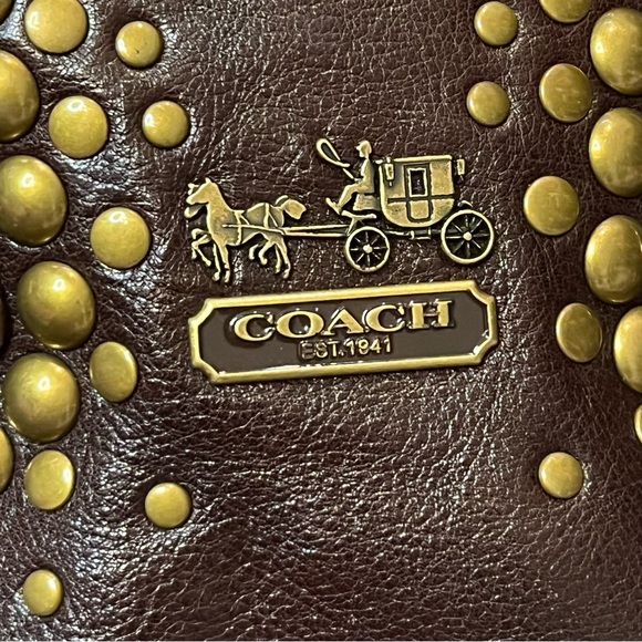 Coach | Bags | Nwt Coach Madison Leather Studded Large Sabrina Bagbrown ...